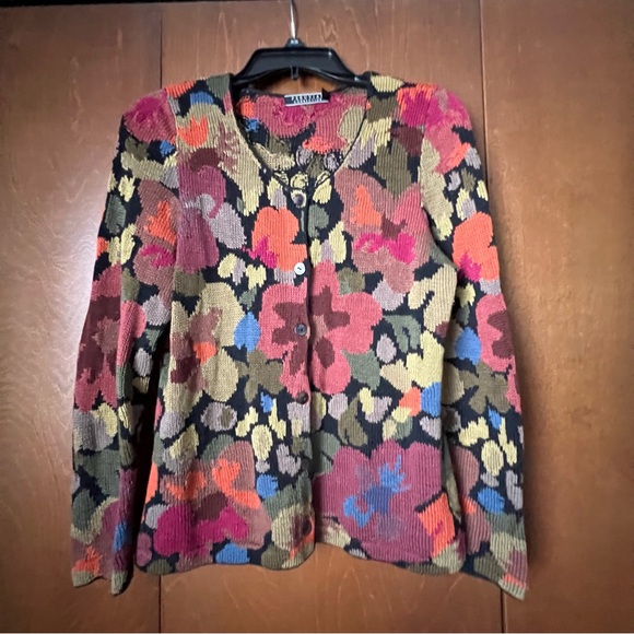 Peruvian Connection | Sweaters | Peruvian Connection Colorful Floral ...